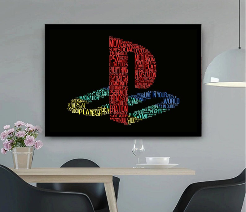 Playstation Gaming Wall Art Picture Deep Frame Gallery Wrapped | Etsy