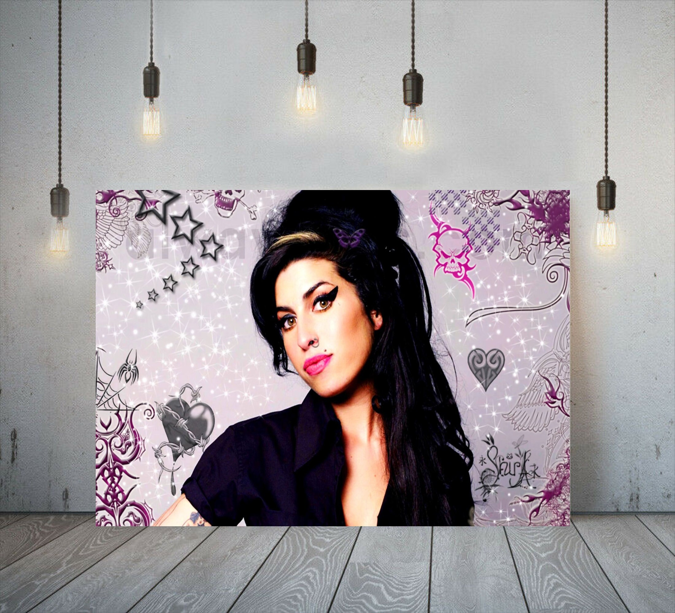 Amy Winehouse Canvas Wall Art Print Picture 30mm Deep Frame | Etsy