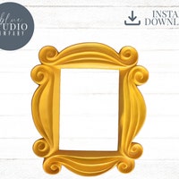 Yellow Picture Frame, Picture Frame SVG, Door Picture Frame Svg, Monica ...