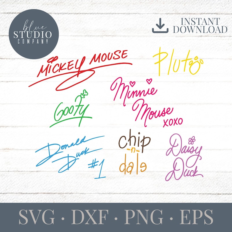 Minnie Mouse Signature Svg - Etsy