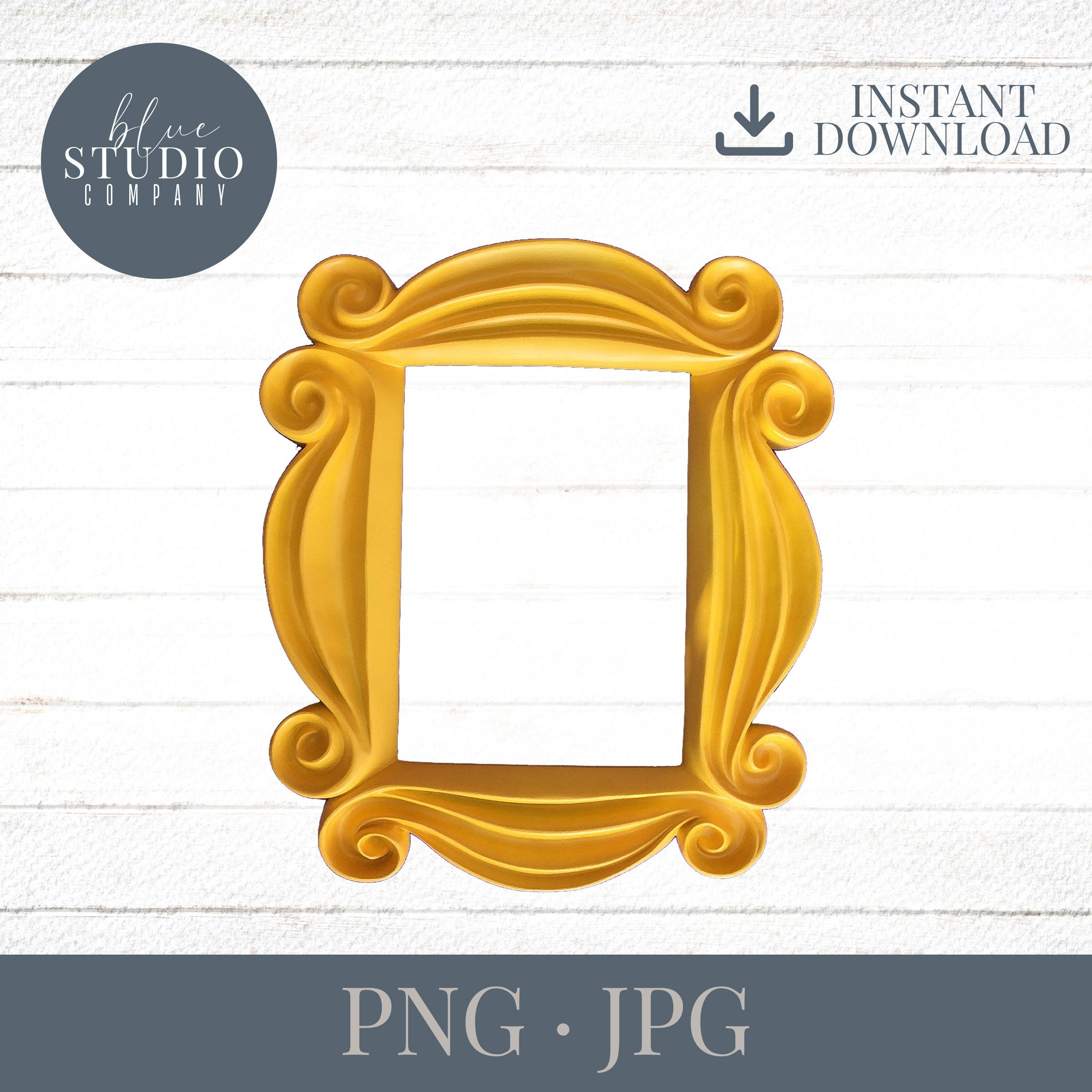 FRIENDS Frame Yellow Door Frame Watercolor Graphic Png - Etsy