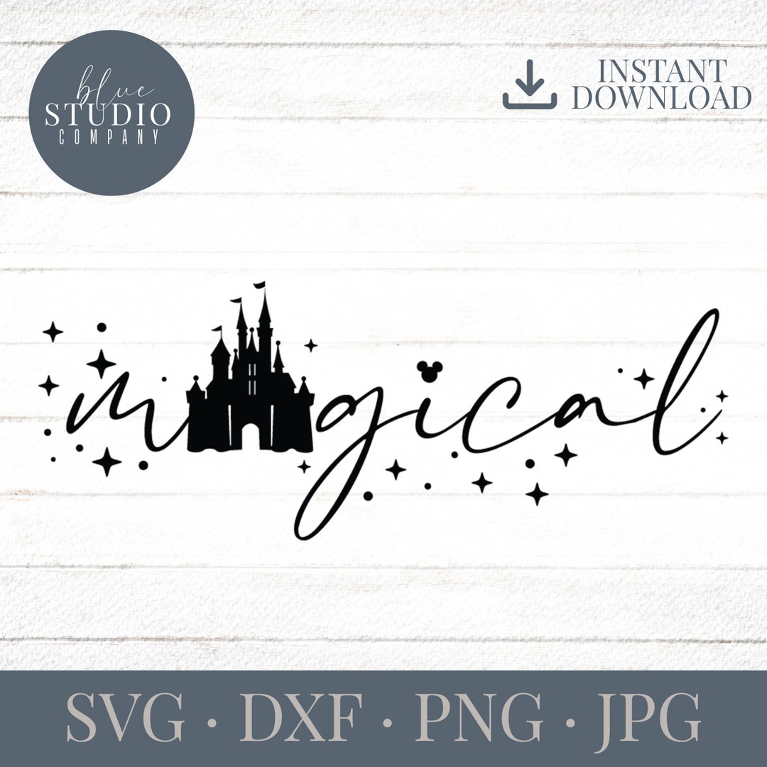 Magical Castle Vector Decal, Mickey Head, Sparkle SVG, DXF, PNG ...