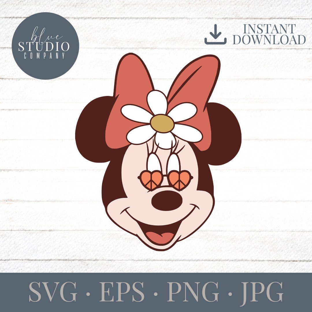 Groovy Boho Retro Minnie Mouse, Png, Jpg, Eps, Svg, Instant Download - Etsy