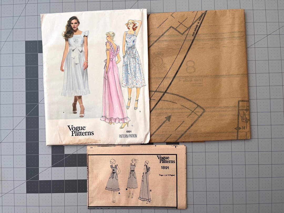 Vogue Sun Dress Pattern 1891, Vintage 70's - Etsy