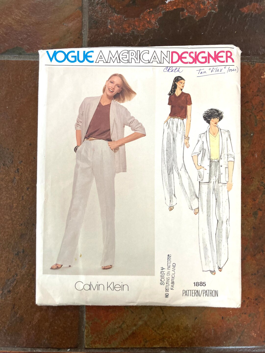Calvin Klein Vogue Pattern 1885 Size 10 - Etsy