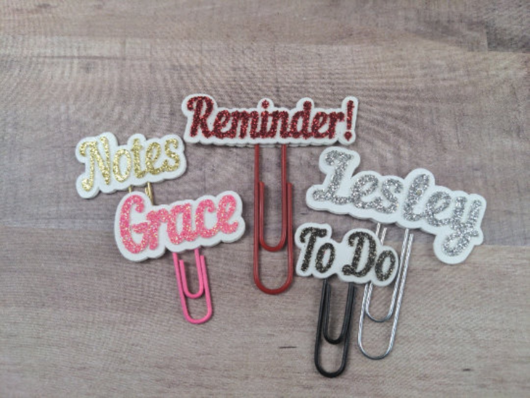 Custom Word Clips - Planner Clips- Bookmarks - Word Planner Clips - Etsy