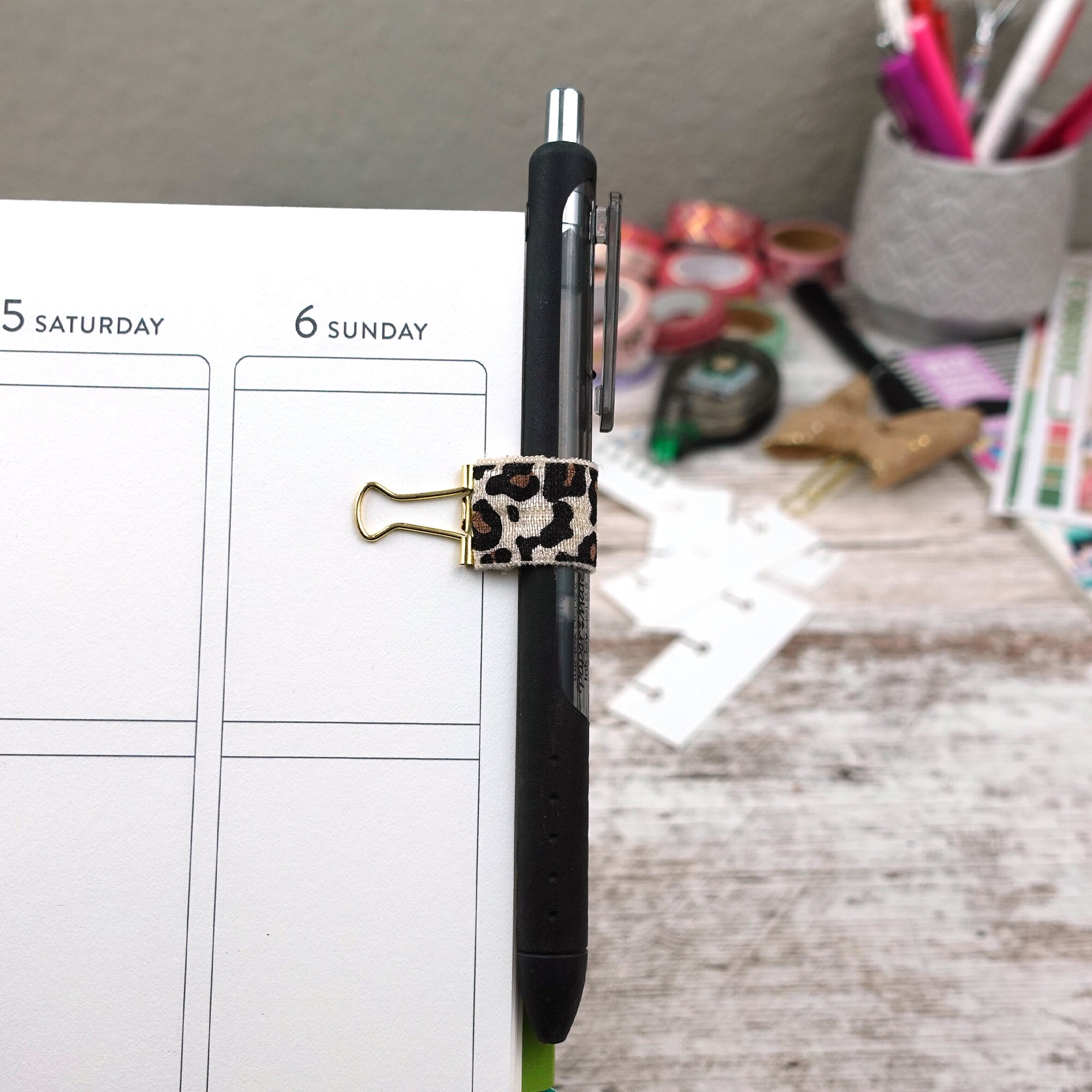Leopard Print Planner Pen Loop - Etsy