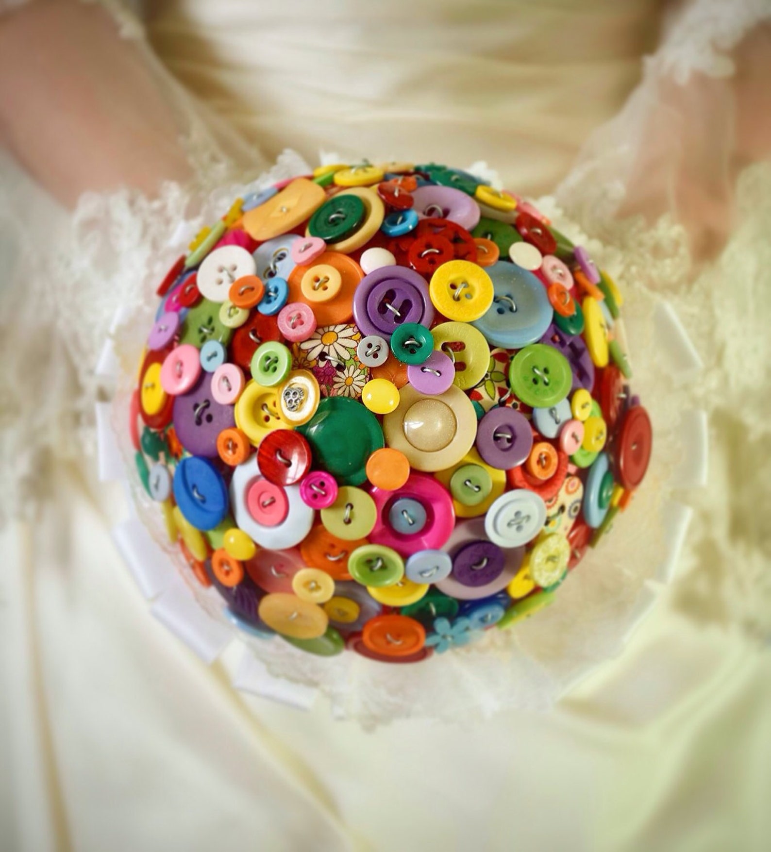 Button Bridal Bouquet, Button Bouquet, Wedding Bouquet, Alternative ...