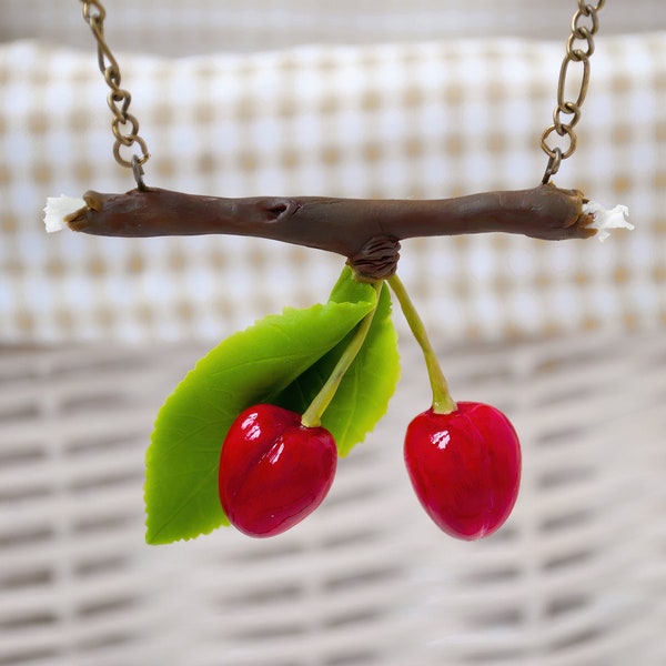 Cherry Tree Necklace - Etsy