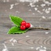 Holly Brooch Pin, Holly Berries Xmas Accessories, Christmas Boutonniere ...