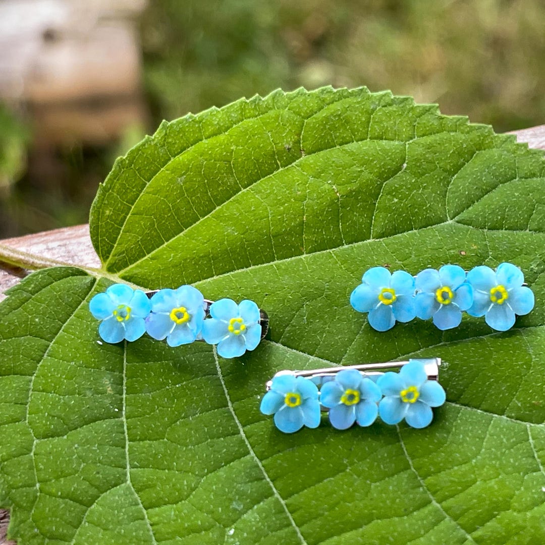 Blue Forget Me Not Pin, Tiny Floral Brooch, Alzheimer's Disease ...