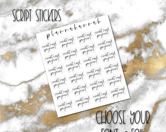 Credit Card Script - Etsy