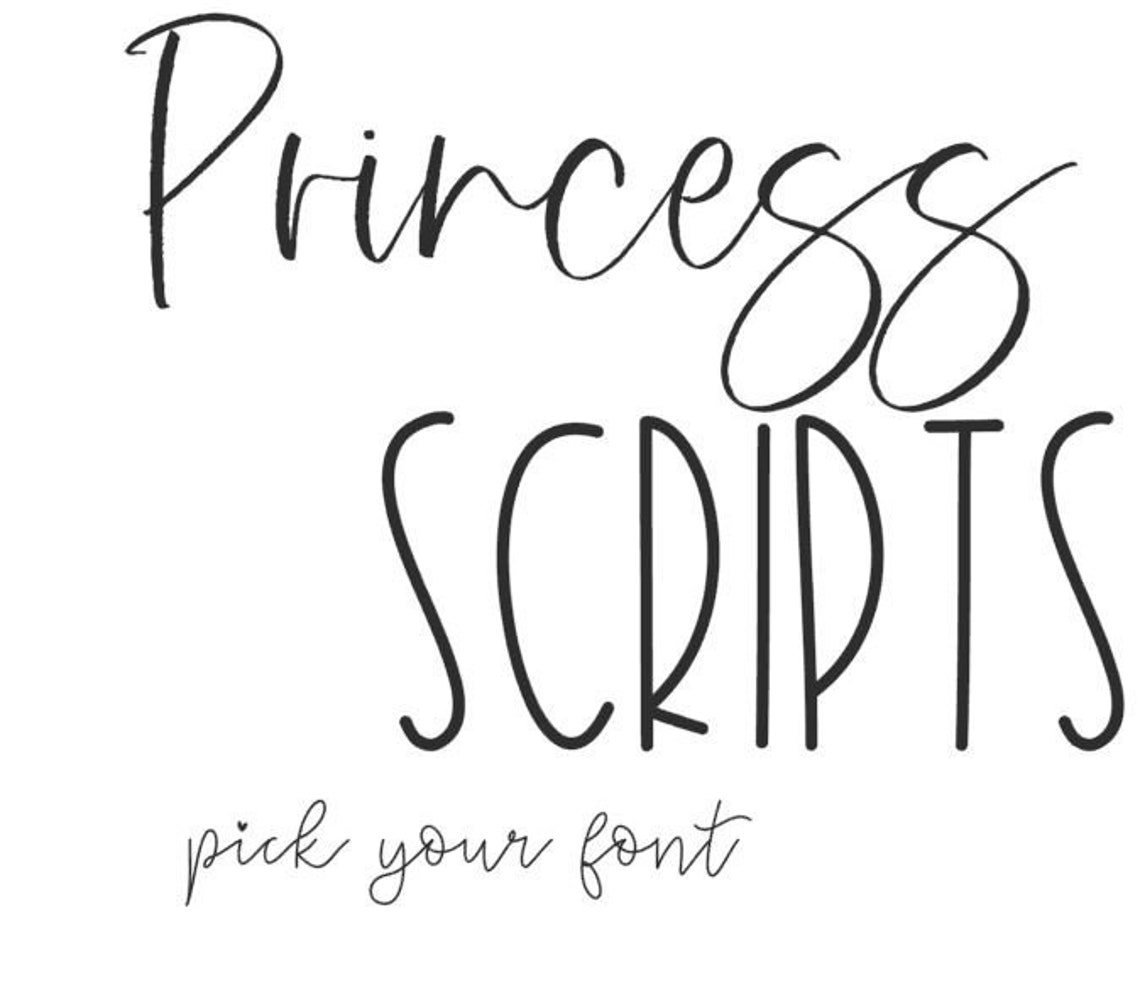 Princess Script Stickers | Etsy