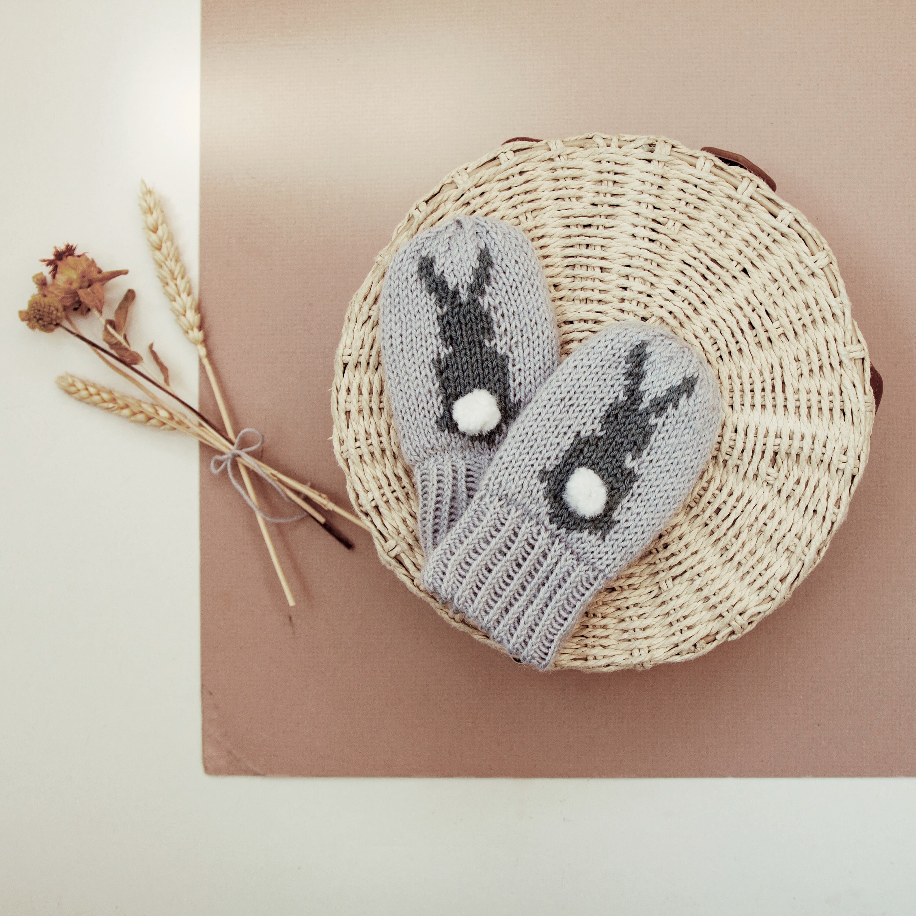 Bunny Mittens Knitting Pattern PDF. Make Your Own Mittens With | Etsy UK