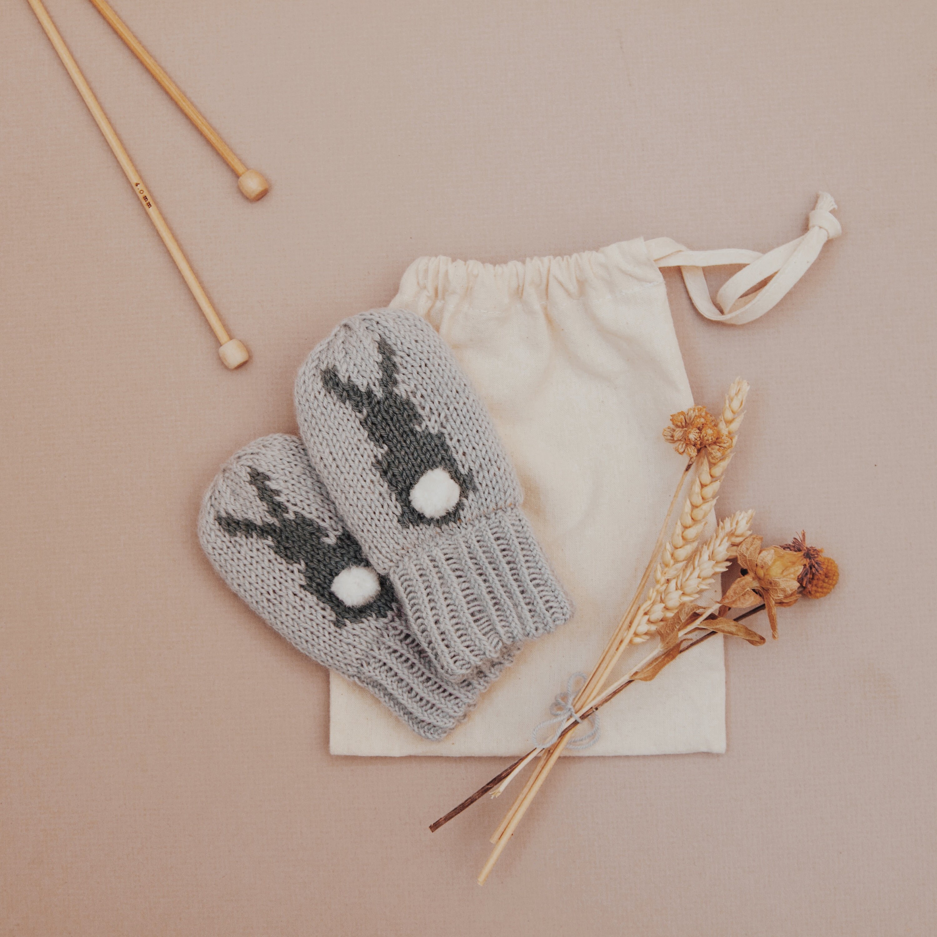 Bunny Mittens Knitting Pattern PDF. Make Your Own Mittens With | Etsy UK