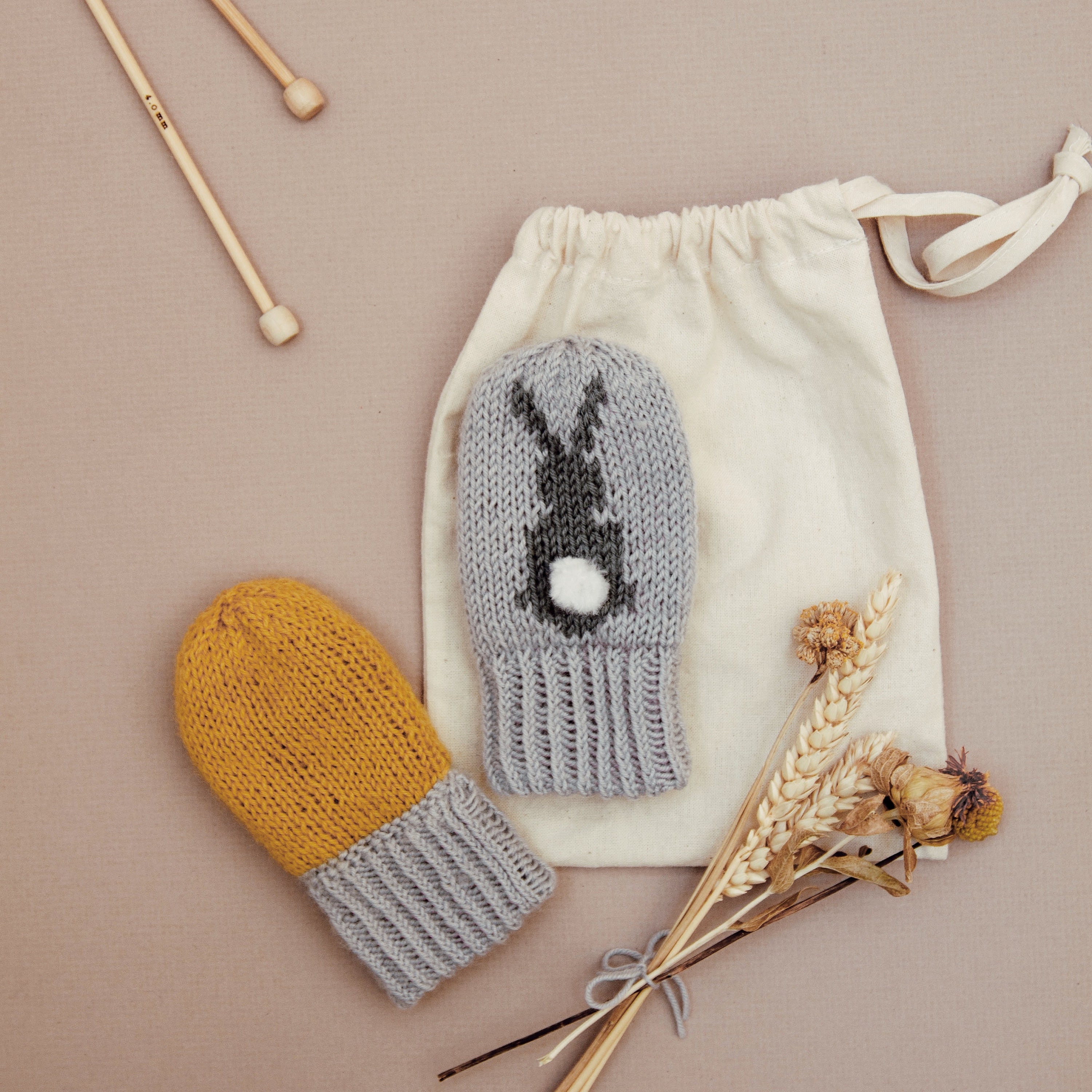 Bunny Mittens Knitting Pattern PDF. Make Your Own Mittens With | Etsy UK
