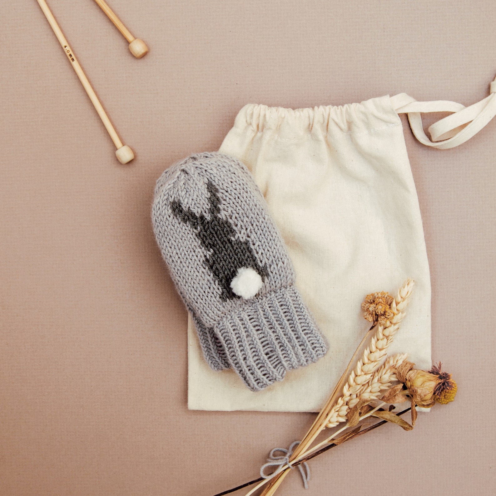 Bunny Mittens Knitting Pattern PDF. Make Your Own Mittens With | Etsy UK