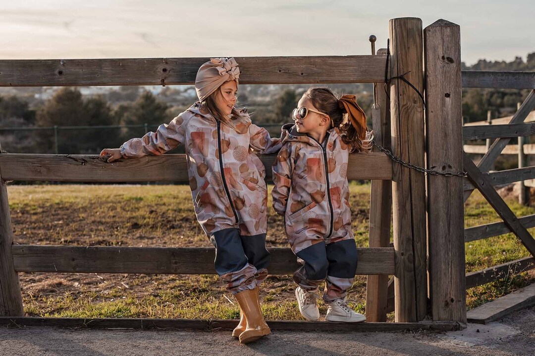 LEO Kids Outdoor Softshell OVERALL, Water Resistant Windbreak Softshell ...