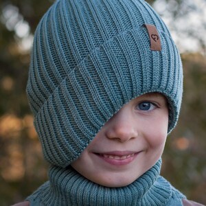 Merino Wool Fall Beanie for Kids – Knitted Baby Hat for Girls & Boys ...