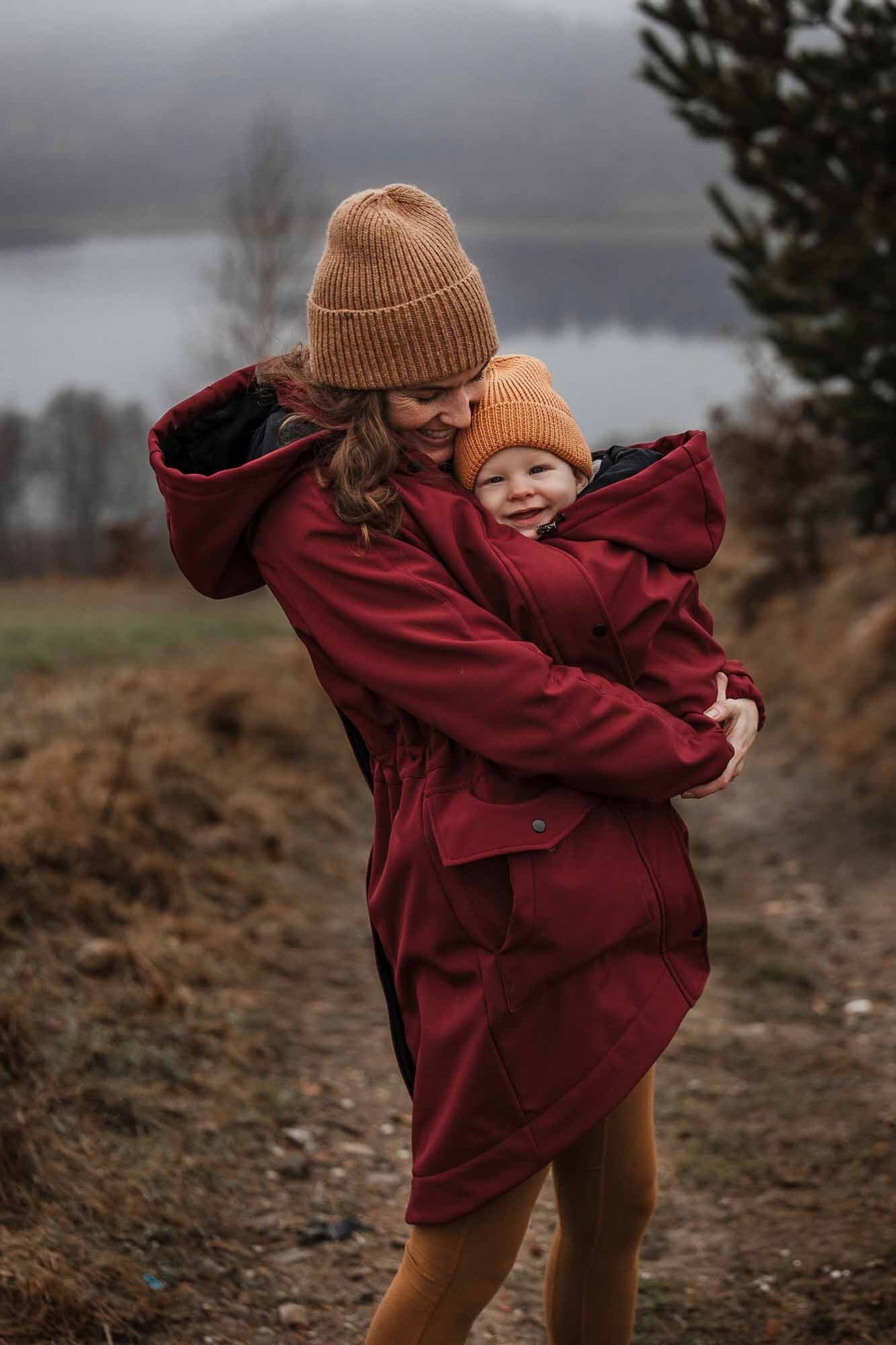 5in1 Babywearing Softshell Parka Coat , Maternity Coat, FRONT/BACK ...