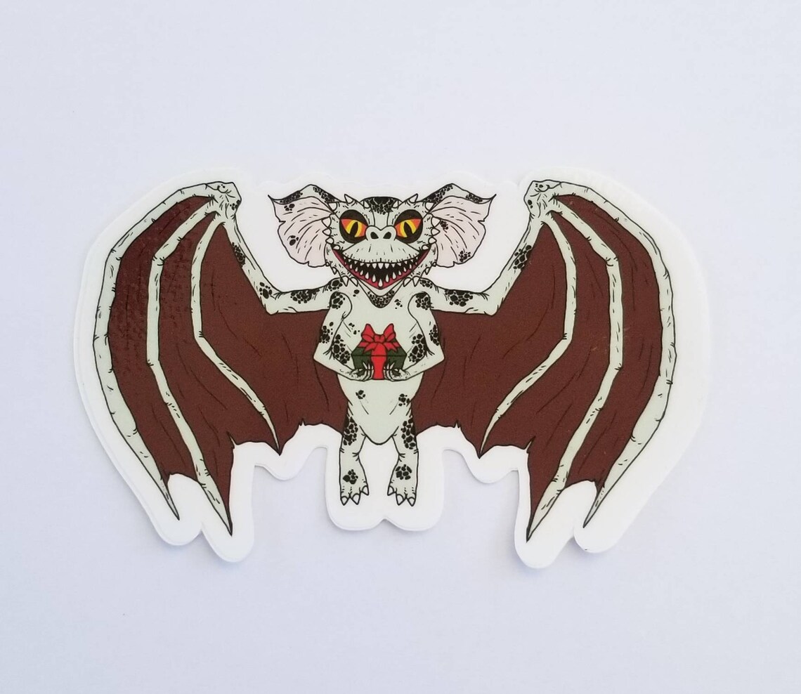 Flying gremlin sticker | Etsy