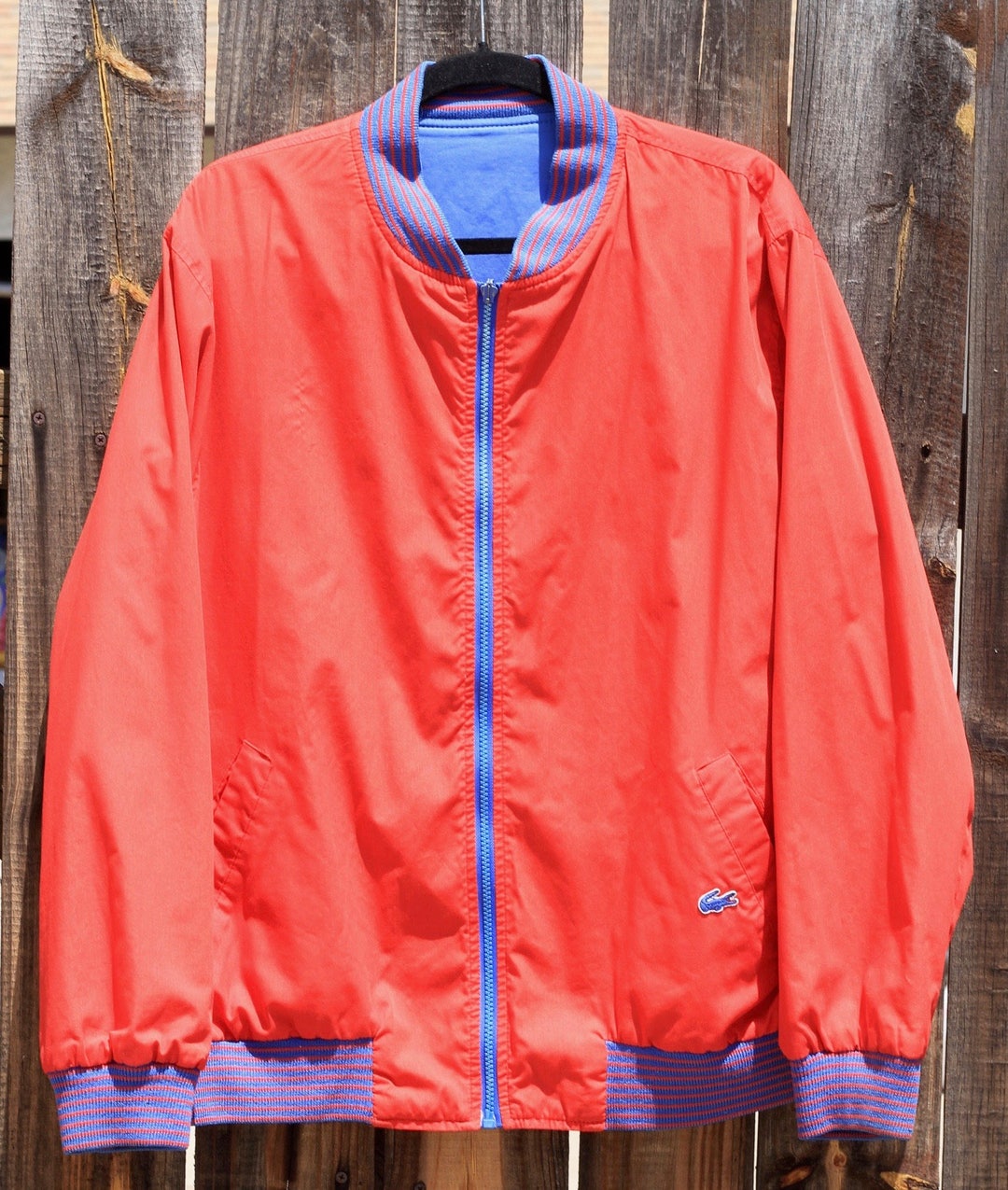 Very Rare Vintage 1980s Lacoste Reversible Red or Blue Mens Jacket - Etsy