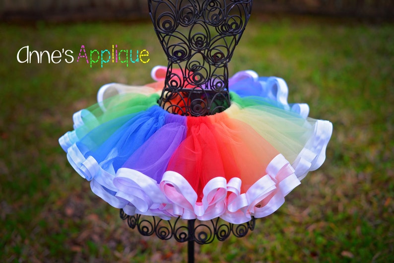 Rainbow Tulle Tutu 6m-5t Pastel or Vivid - Etsy