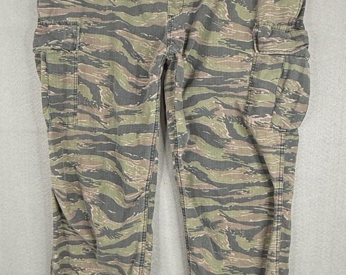Vtg Military Tiger Stripe Camo Pants Mens XXL 44x32 Ripstop Trouser BDU ...
