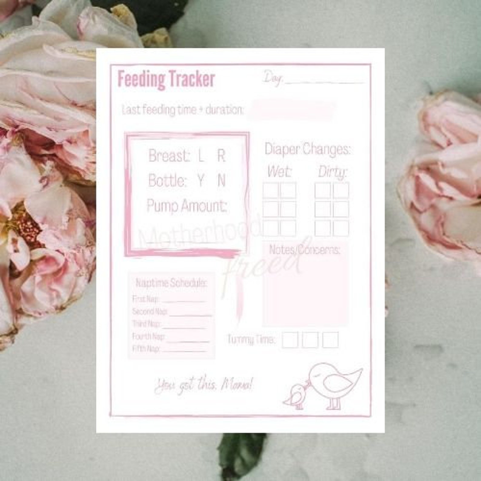 Feeding Tracker, Newborn Printable, Feeding Printable, Bottle Feeding ...