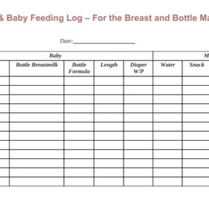 Baby Feeding Logs, Breastfeeding Mama, Bottle Feeding Mama, Formula ...