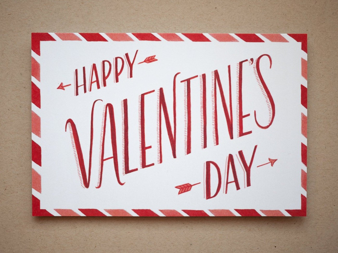 Set of Valentine's Day Postcards Hand Lettered Love - Etsy