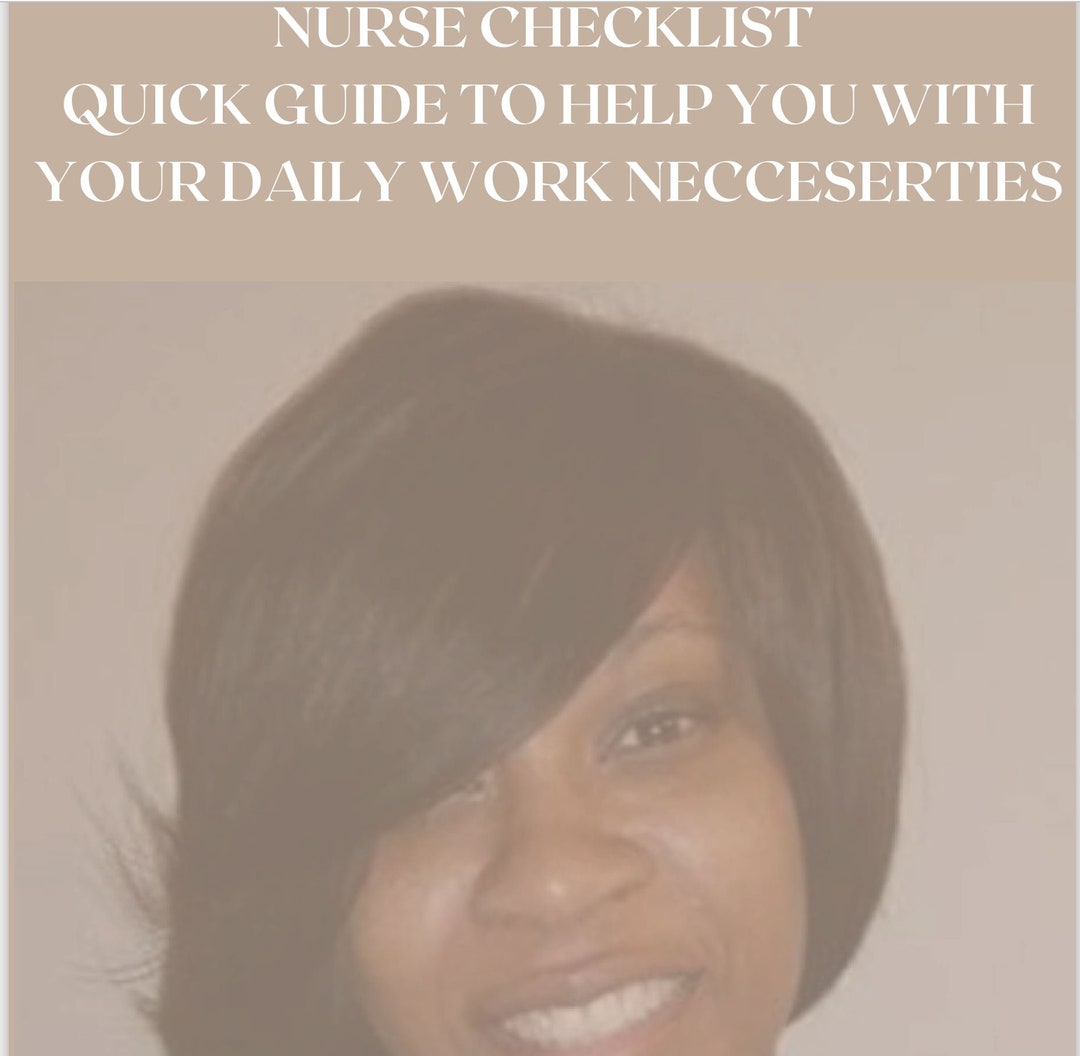 Editable Nurse Daily Checklist, Printable Daily Checklist, Daily Work ...