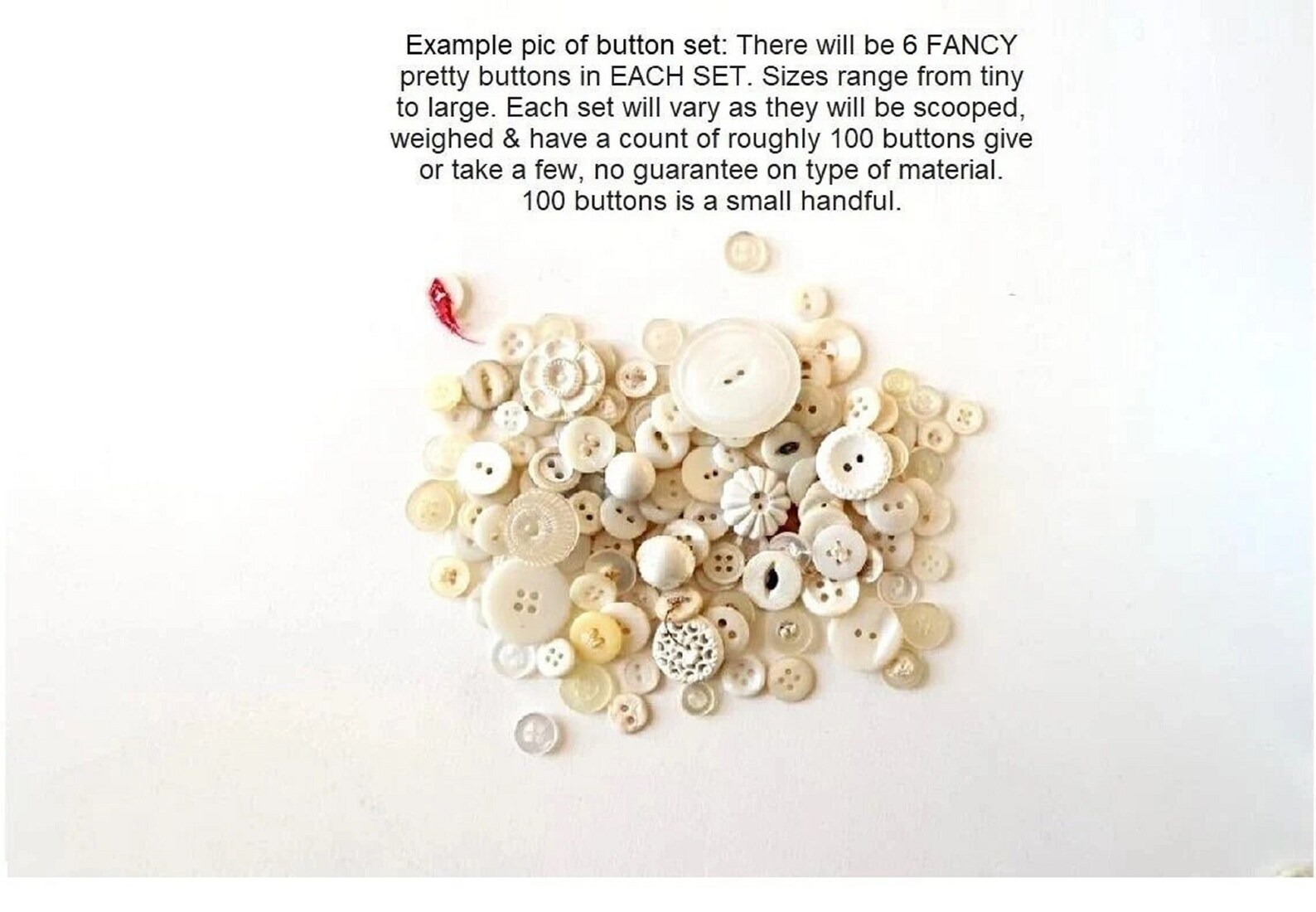 Vintage White Buttons , Antique White Buttons , Fancy Buttons Lot ...