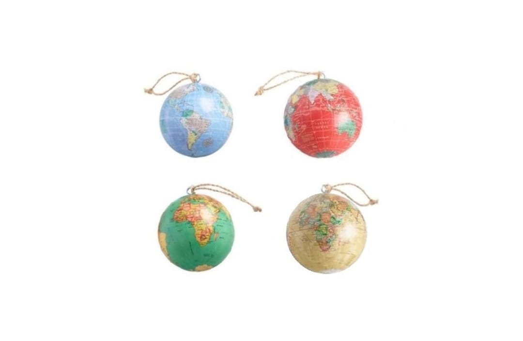 Globe Ornament . Earth Ornament . World Ornament . Christmas Ornament ...