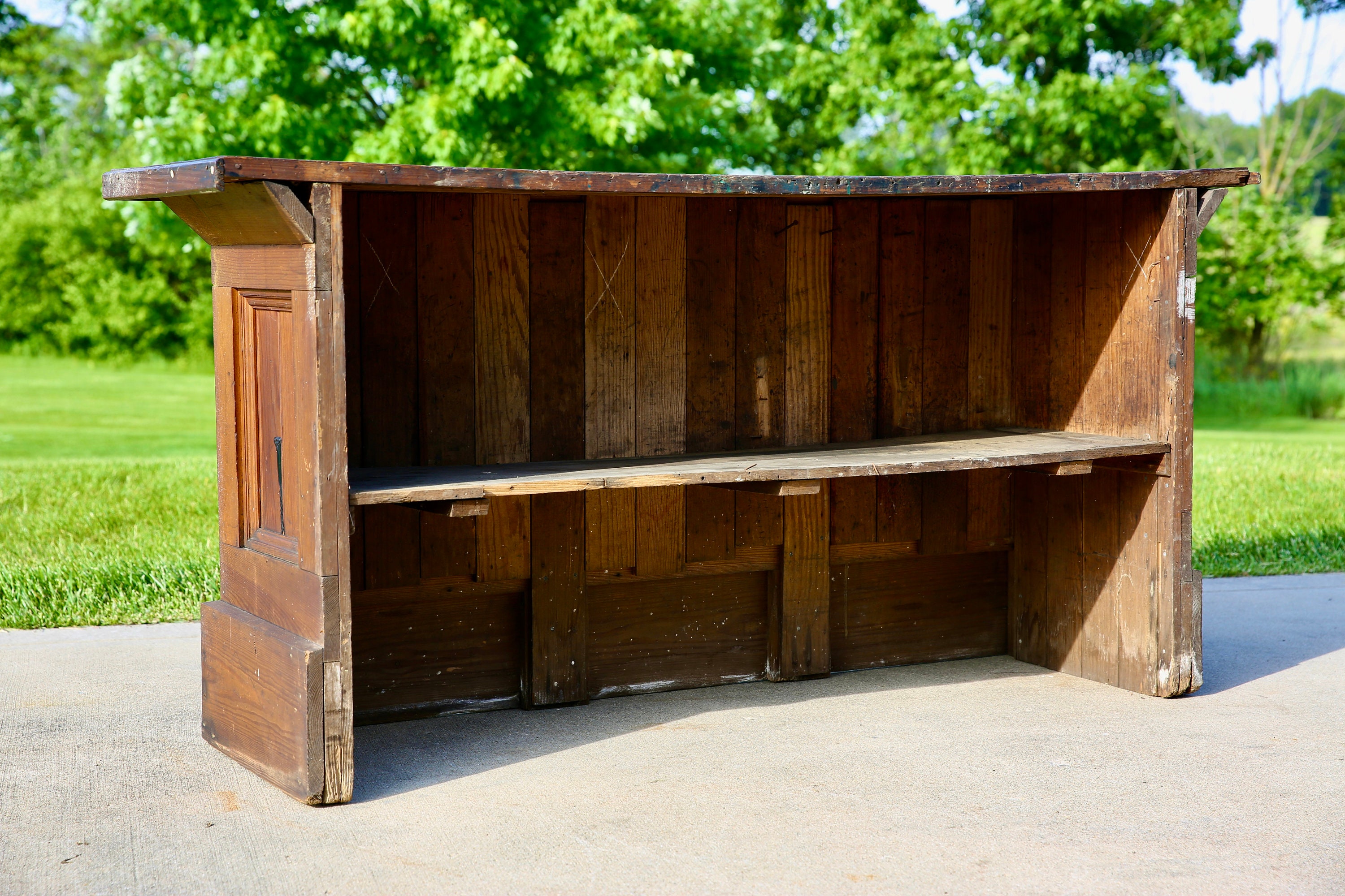 Antique Store Counter Kitchen Island Wood Bar General Store Vintage ...