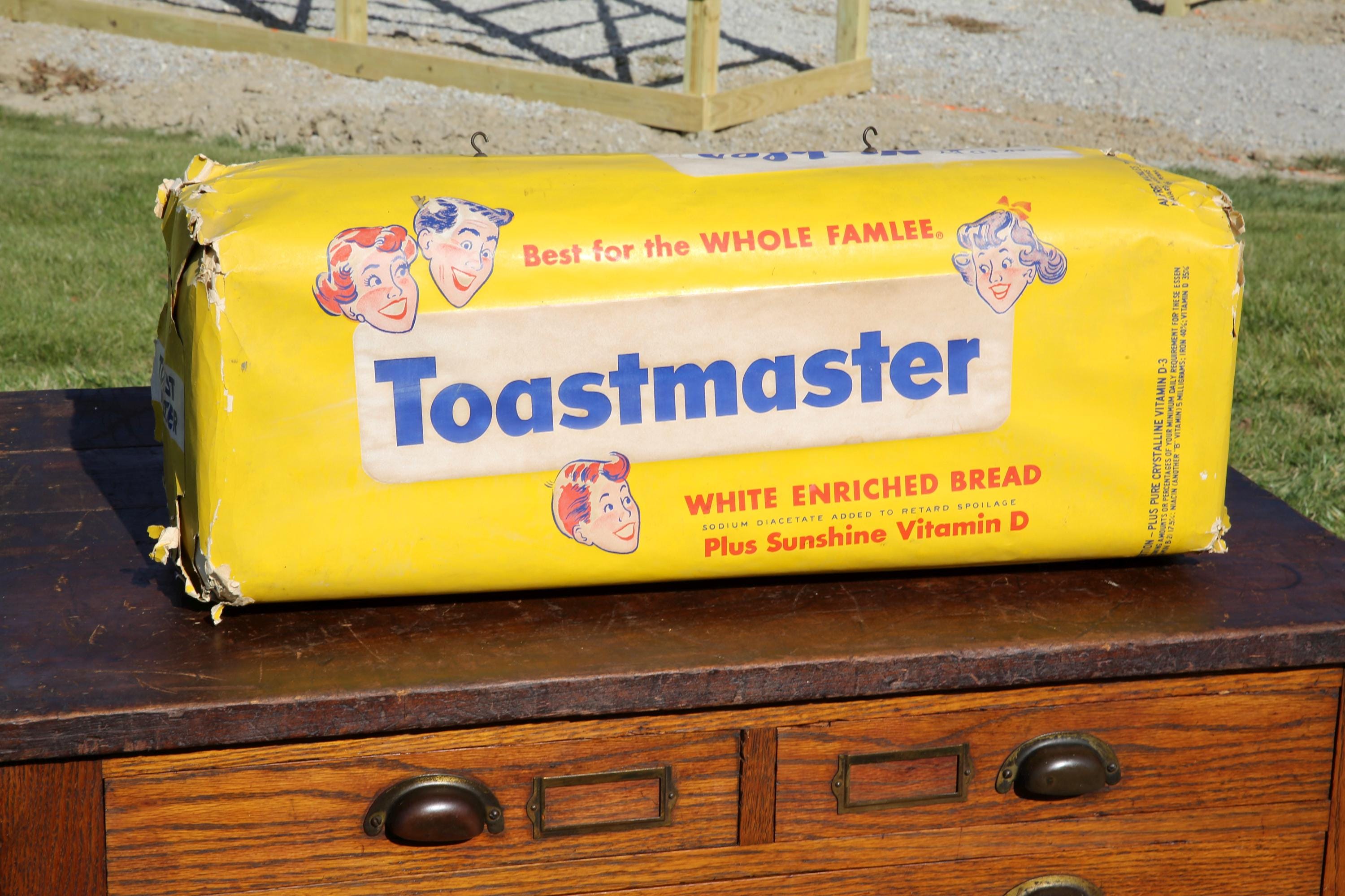 Vintage 1950s Nickles Toastmaster Bread Sign Store Display Bakery Lima ...