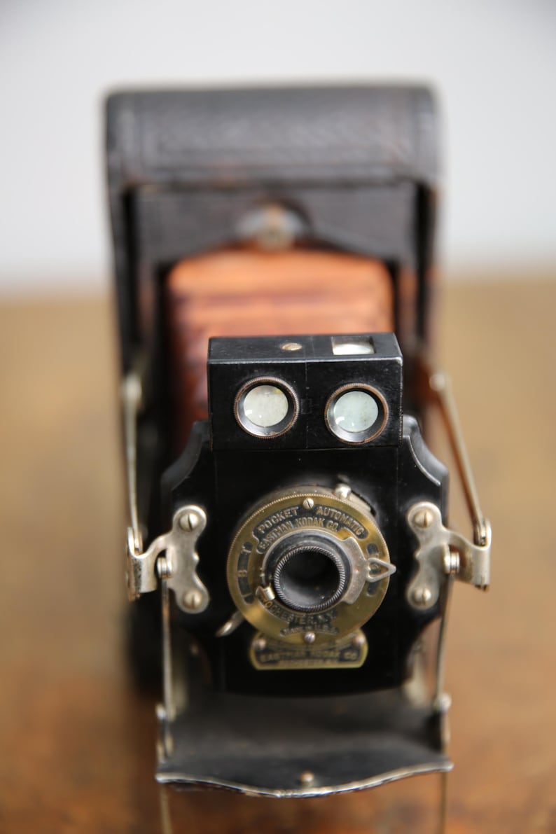 Antique Kodak Folding Pocket 1A Camera Red Bellows Dual View Finder ...