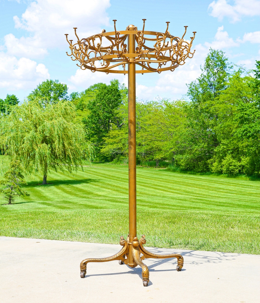 Antique 1900's Cast Iron Coat Rack Industrial Clothing Spinning Hall ...