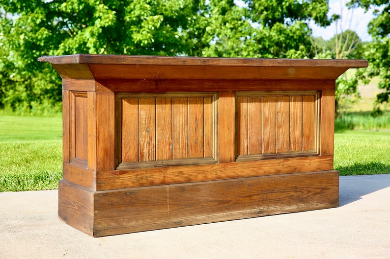 Antique Store Counter Kitchen Island Wood Bar General Store Vintage ...