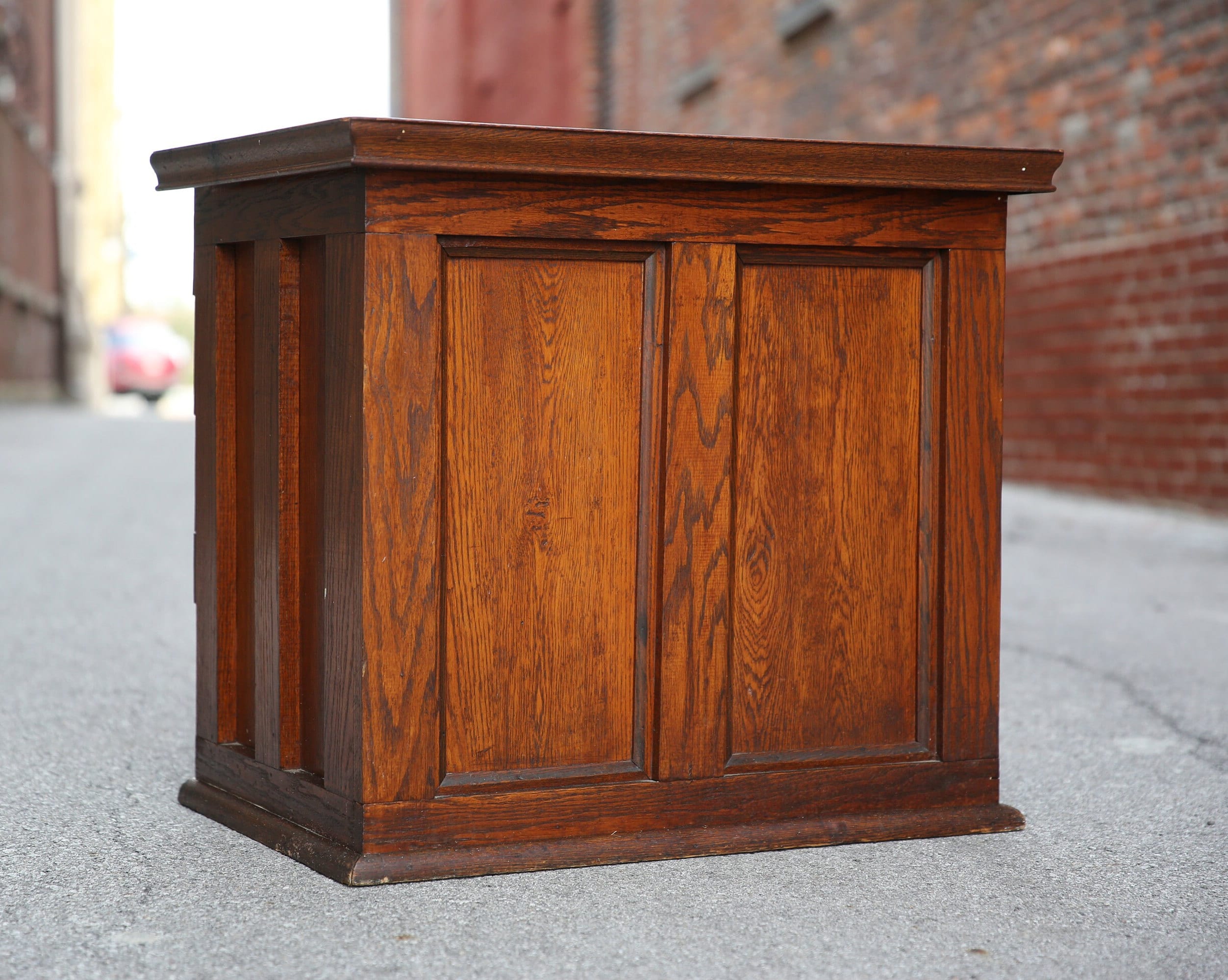 Antique Store Counter Wood Slot Machine Stand Table Kitchen Island Bar ...