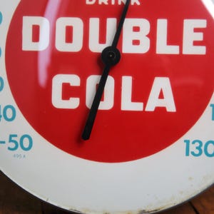 Vintage Double Cola Glass Thermometer Advertising Sign Soda Pop Drink ...