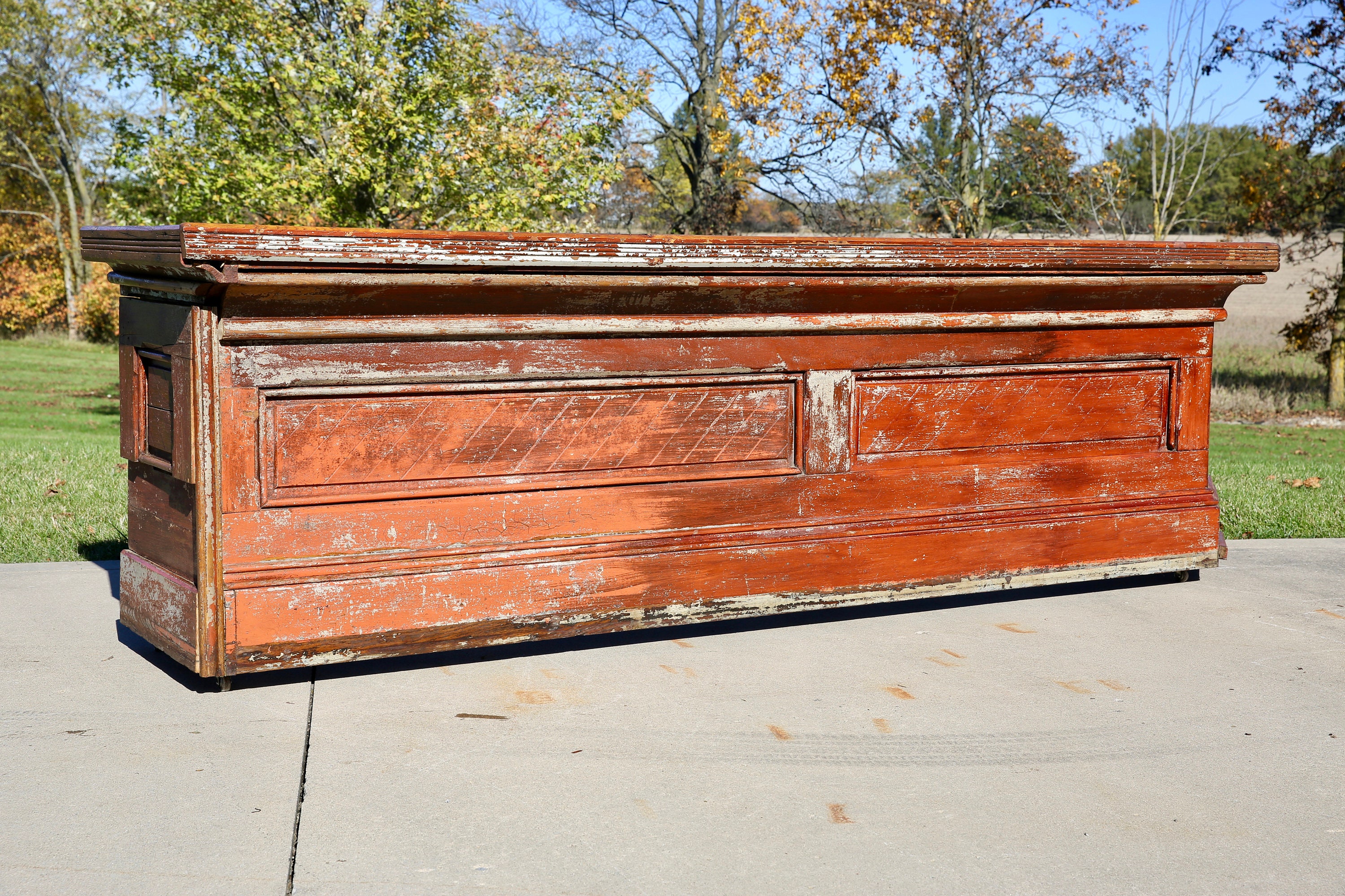 Antique Store Counter Kitchen Island Wood Bar General Store Mercantile ...