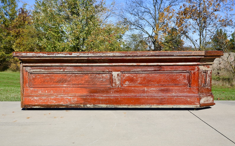 Antique Store Counter Kitchen Island Wood Bar General Store Mercantile ...