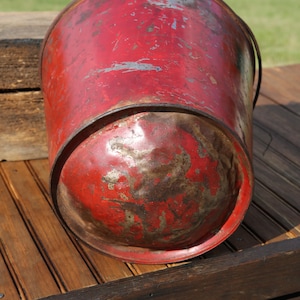 Antique Fire Bucket Metal Pail New York City Railroad Vintage Fireman ...