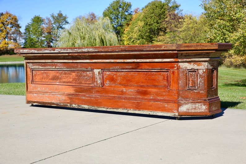 Antique Store Counter Kitchen Island Wood Bar General Store Mercantile ...