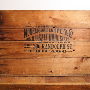 Antique Apothecary Druggist Wood Crate Box Chest Morrison Plummer Co ...