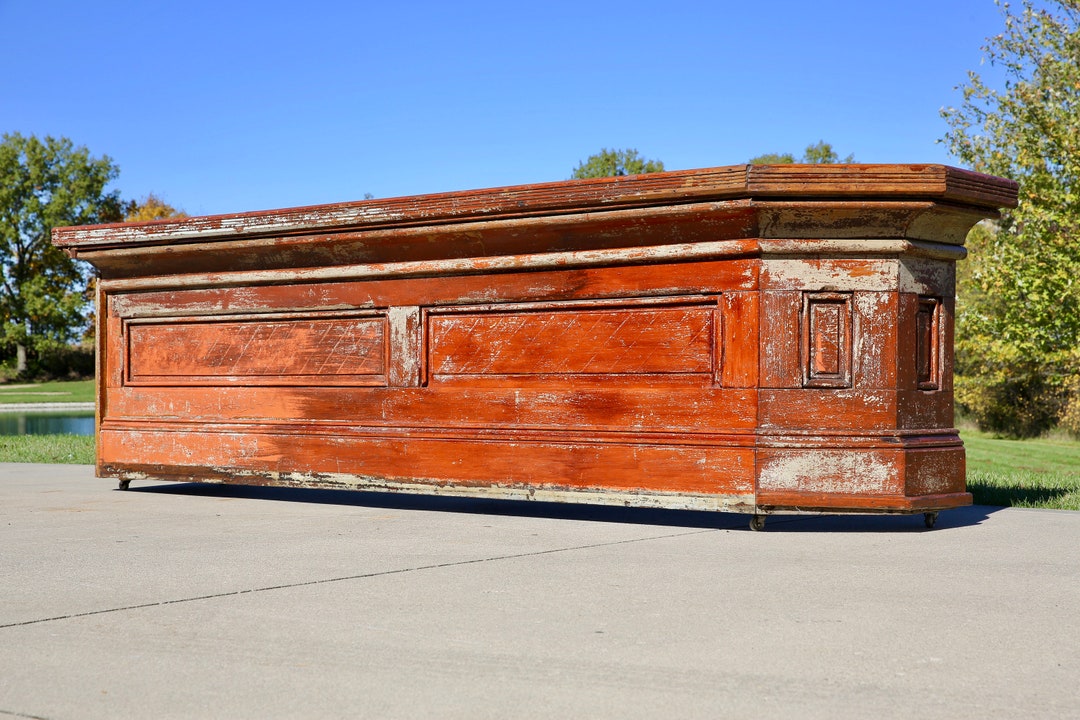 Antique Store Counter Kitchen Island Wood Bar General Store Mercantile ...
