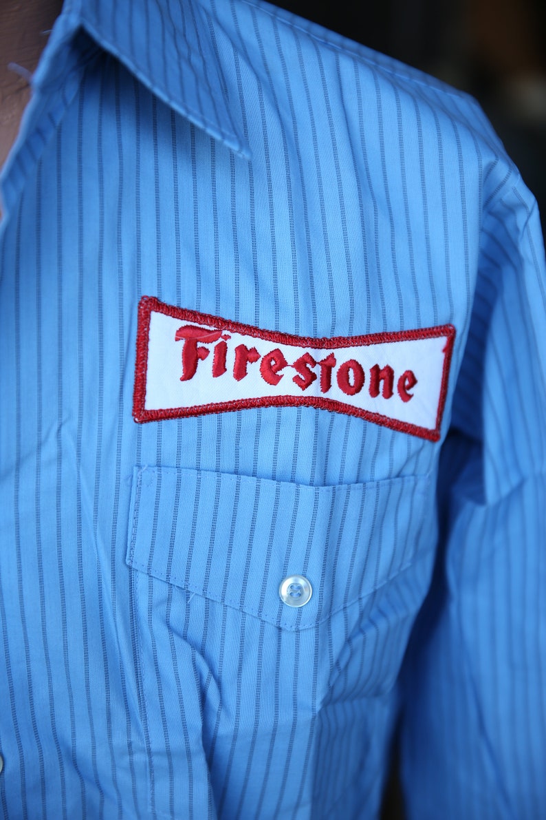 Vintage Firestone Gas Station Uniform Work Shirt Deadstock - Etsy