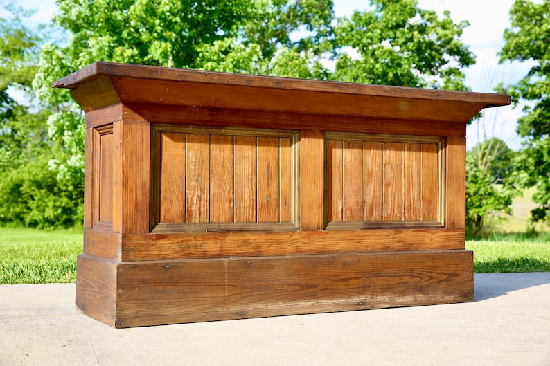 Antique Store Counter Kitchen Island Wood Bar General Store Vintage ...