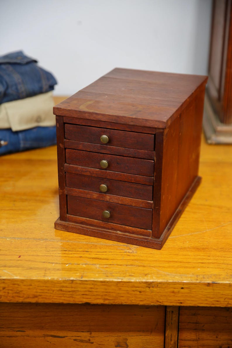 Antique Optometrist Apothecary Cabinet Wood Tool Box Eyeglass Display ...